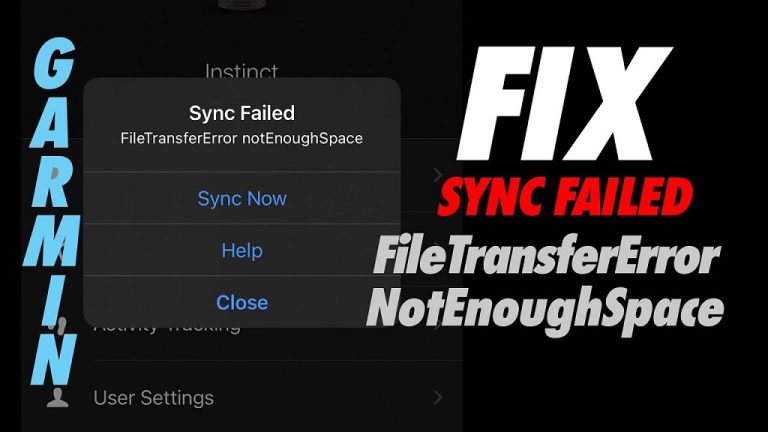 Sync Issues with Garmin? 5 Quick Fixes for 'Sync Failed' Errors - Spreads Hub